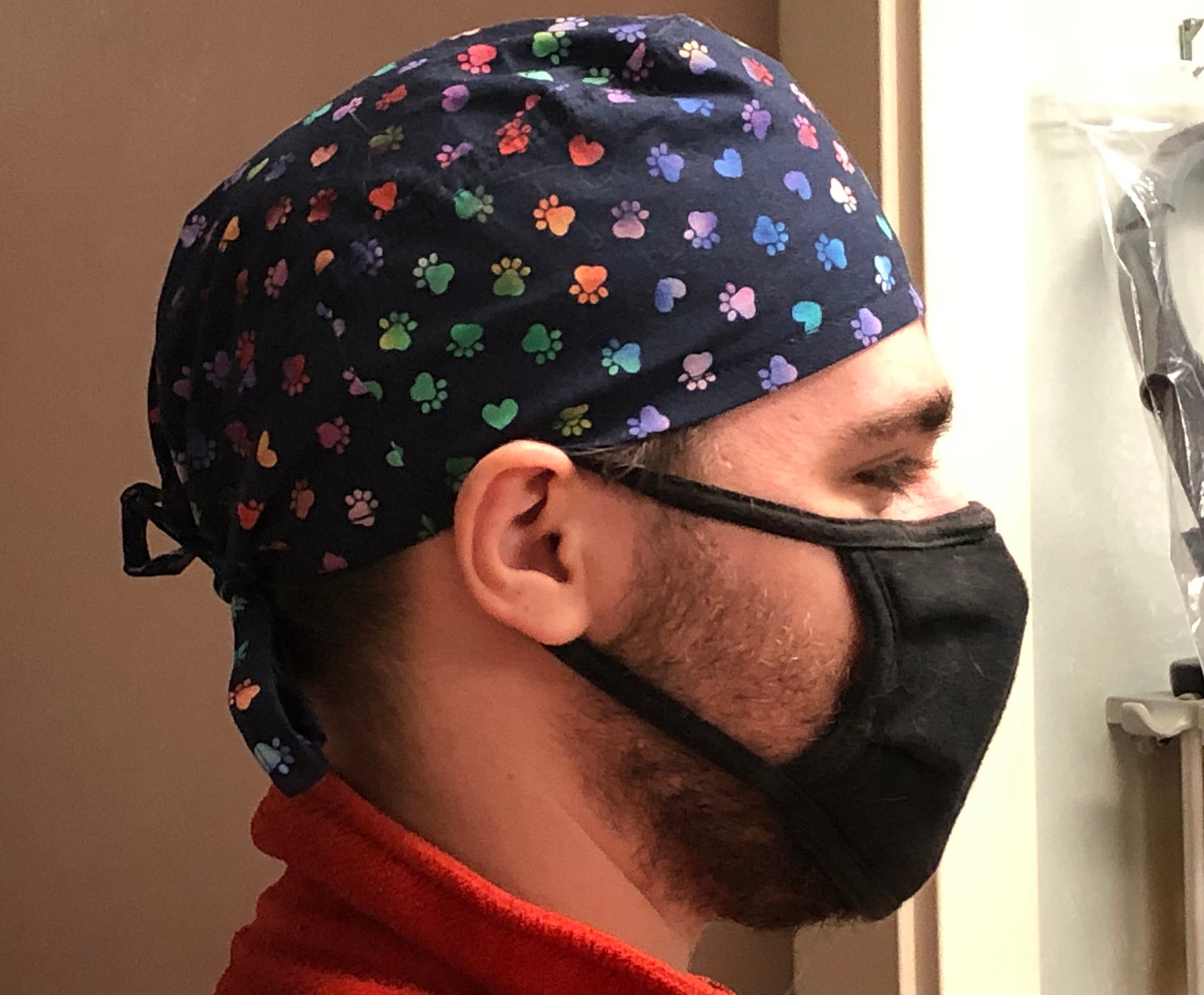 Fluffy Pups Scrub Cap, Veterinary / Vet Tech Surgical Cap, Unisex OR ...