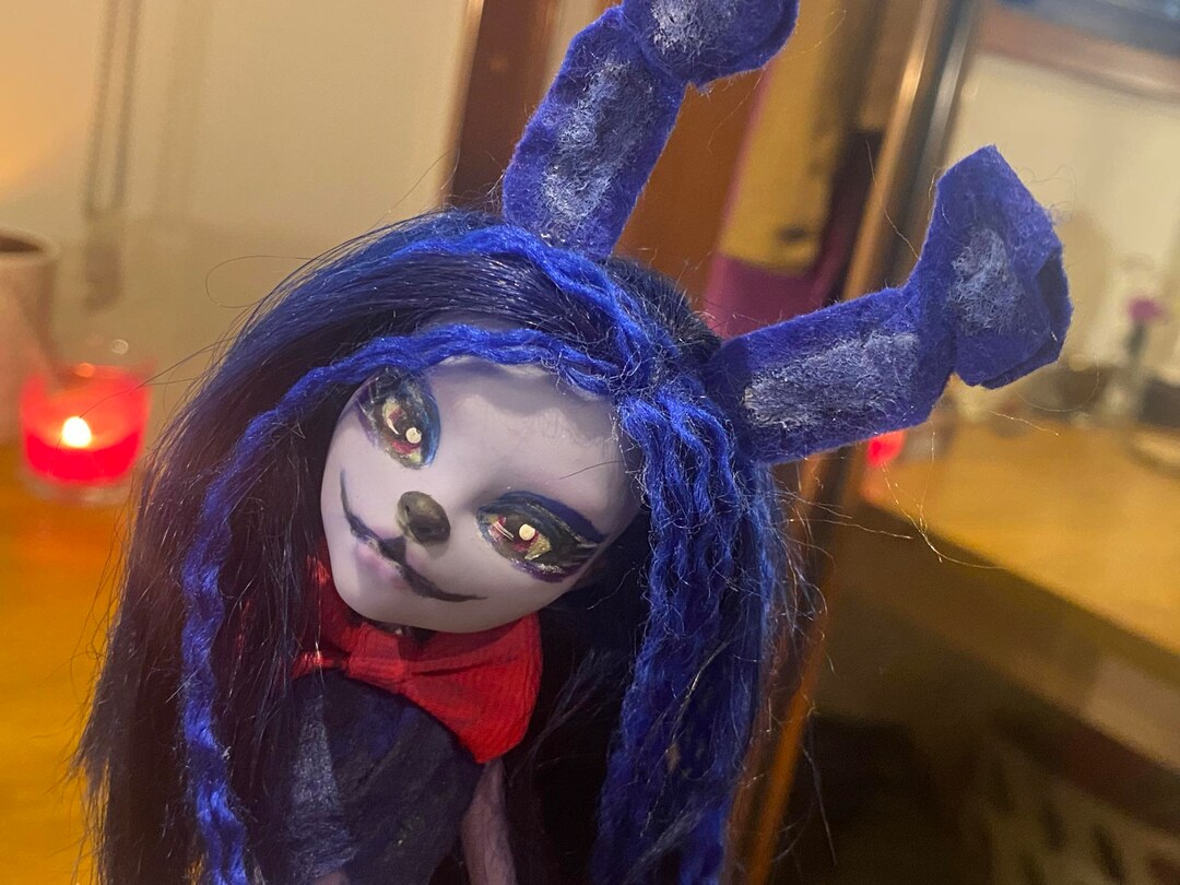Bonnie the 80s Rock Bunny FNAF Custom Ooak Doll - Etsy