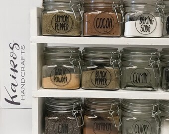 Pantry Staples Kitchen Labelsfarmhouse Inspired, Shiplap and Mason Jar ...