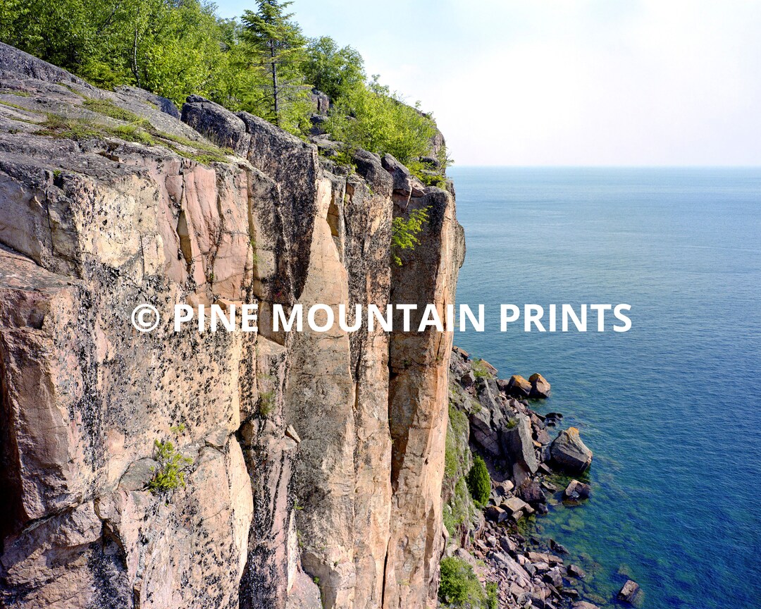 Rock Cliffs Overlooking Lake Superior | Printable Digital Download for ...