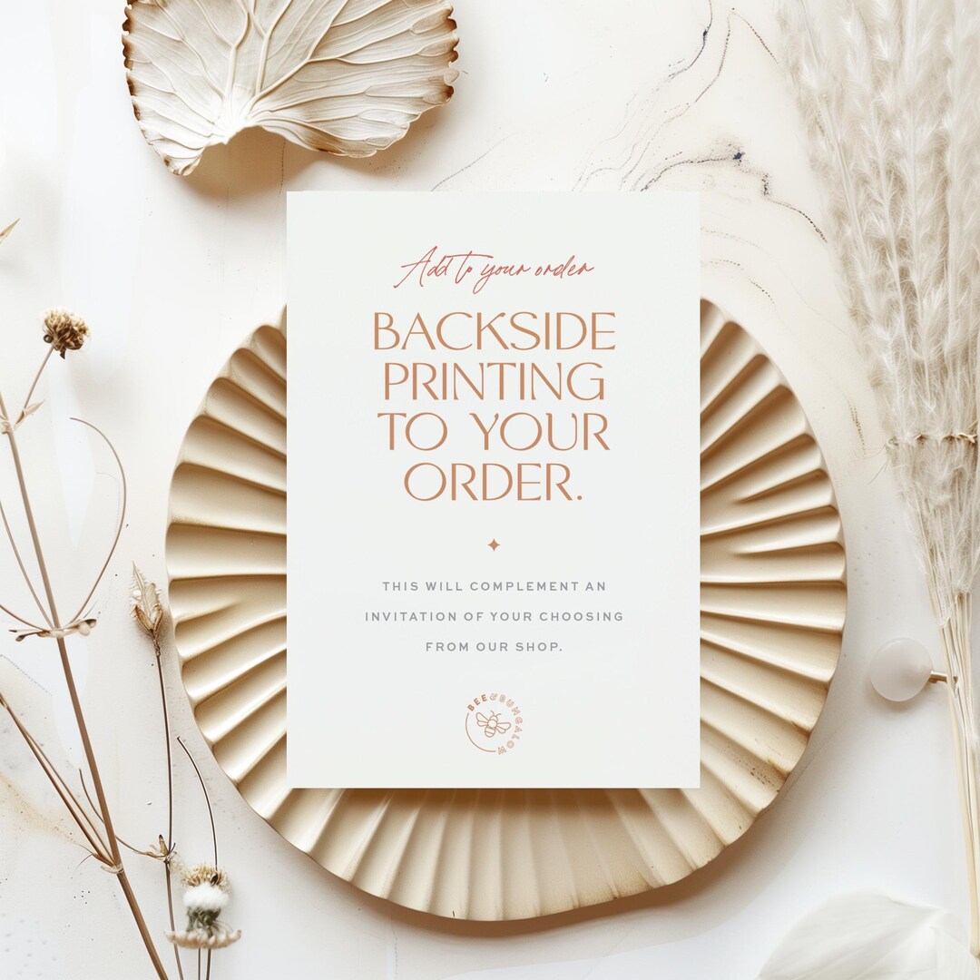 Add a Backside to Printed Cards - Etsy