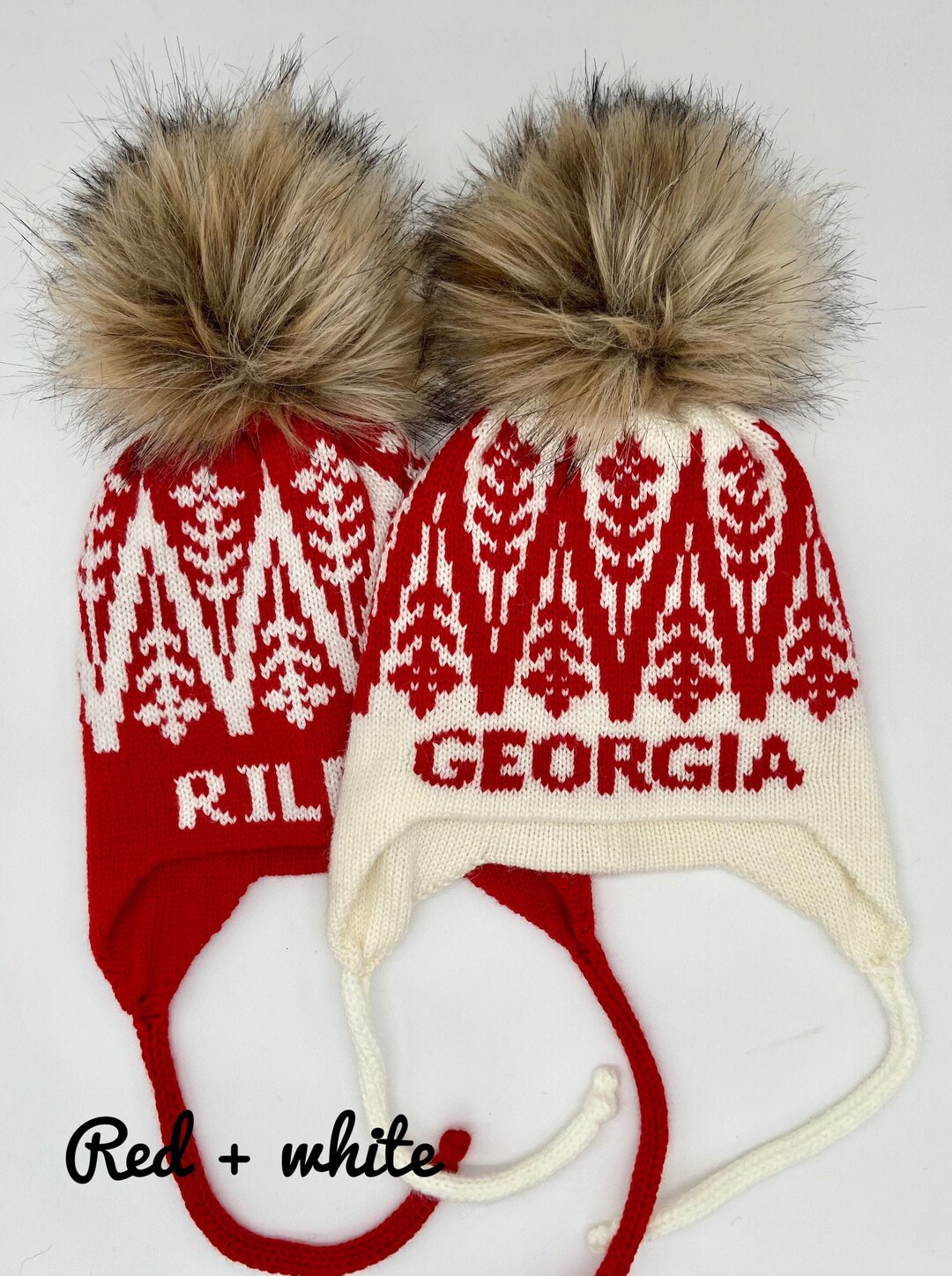 Girl Winter Hat With Name, Custom Knit Hat for Kids, Personalized Knit ...