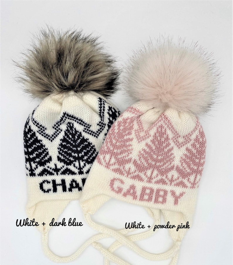 Winter Hat With Name Custom Knit Hat for Kids Personalized - Etsy