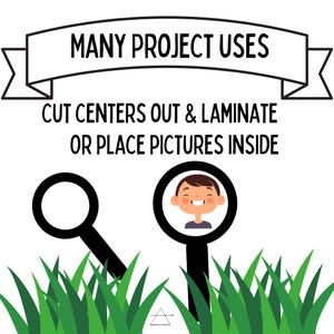 Magnifying Glass Printable Template for Classroom Vacation Bible School ...