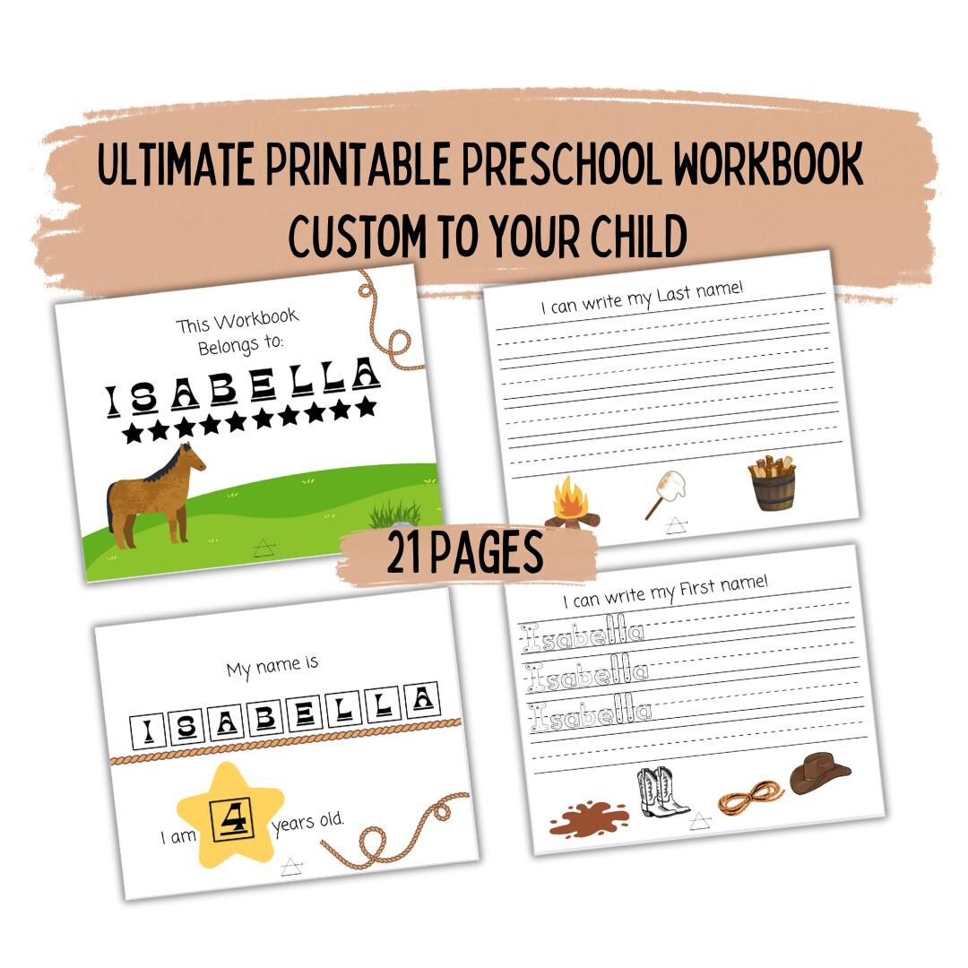 Ultimate Custom Agriculture Preschool Printable Workbook Activity Name ...