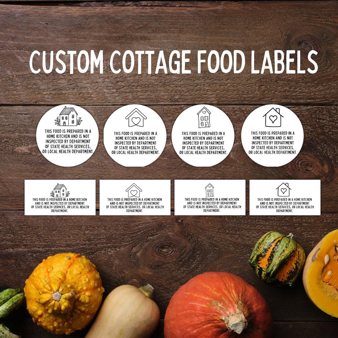Cottage Food Labels 30 Count | Home Baked Goods | Self Sticking | Home ...