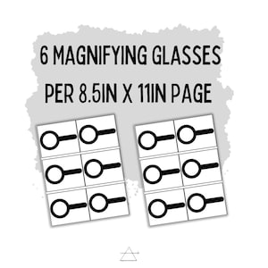 Magnifying Glass Printable Template for Classroom Vacation Bible School ...