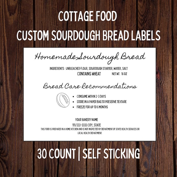 Sourdough Bread Label - Etsy