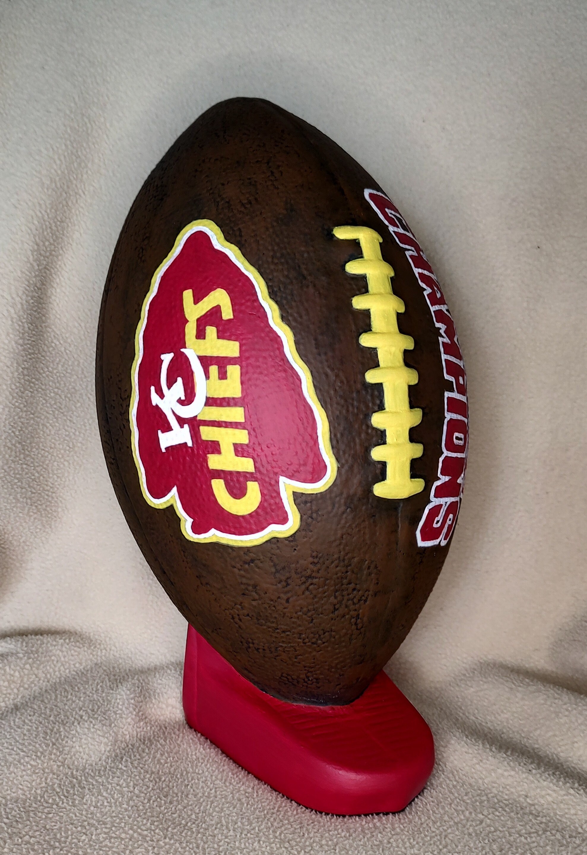 Ceramic Football Kansas City Chiefs NFL, Hand Painted - Etsy