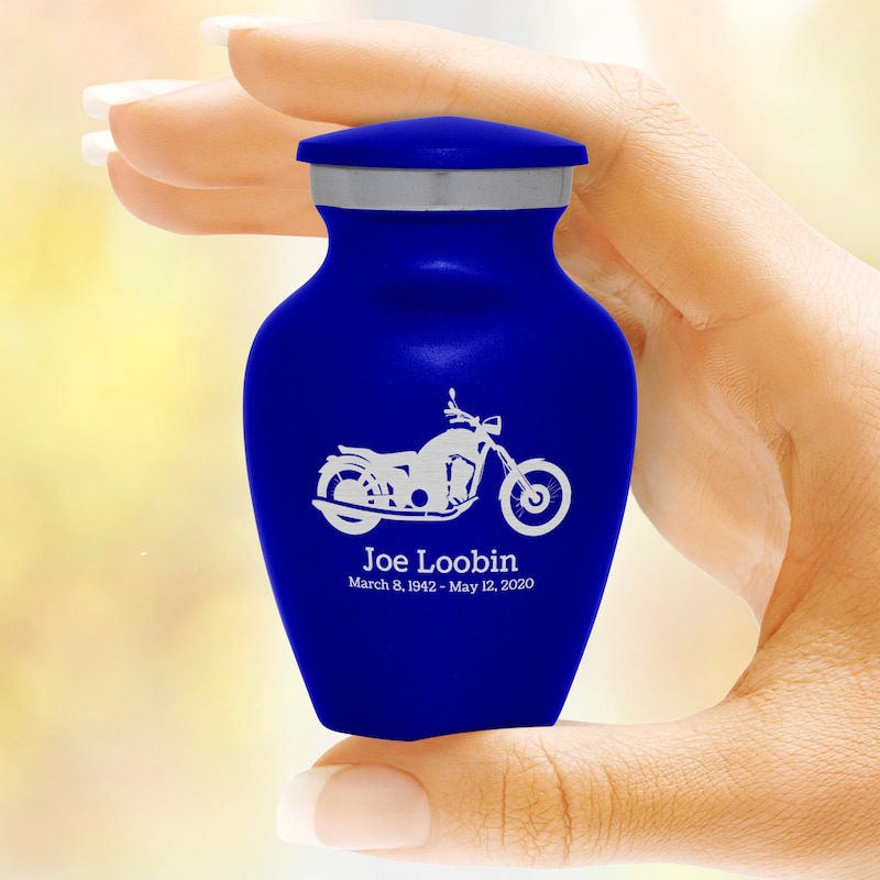 Motorcycle Urn With Photo - Etsy
