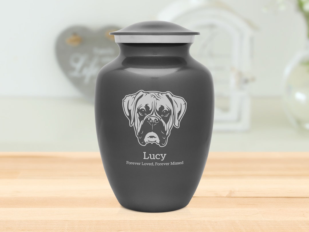 Boxer Dog Cremation Urn - Engraved - Etsy