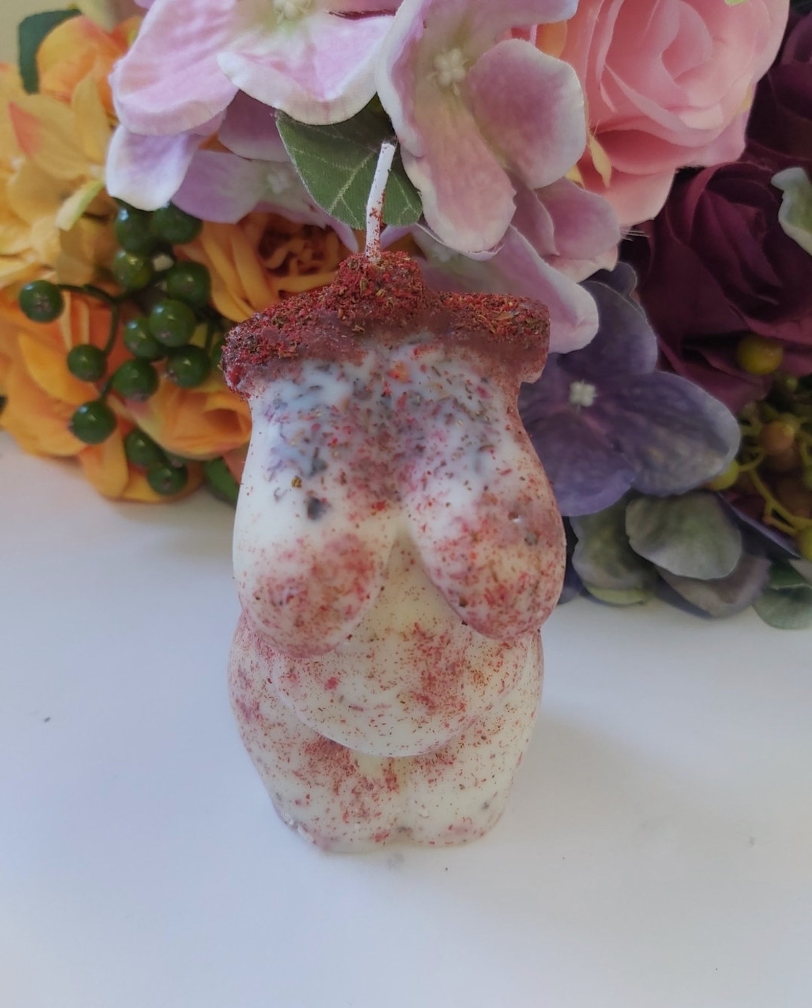 Female Torso Candle Floral Torso Candle Plus Size Body - Etsy