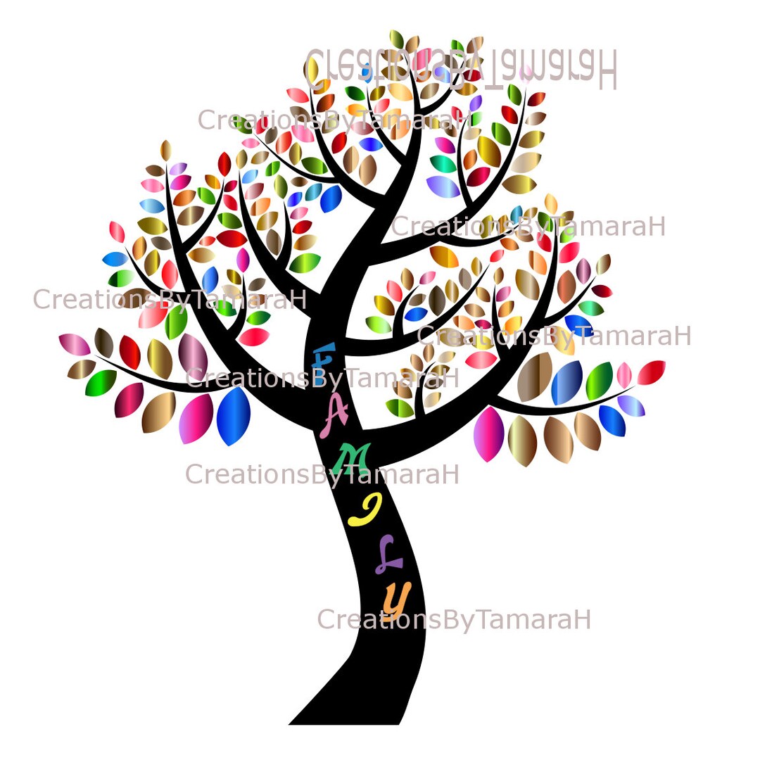 Family Tree Rainbow, Gay Pride, Rainbow, Leaves, Family, Tree, Digital ...