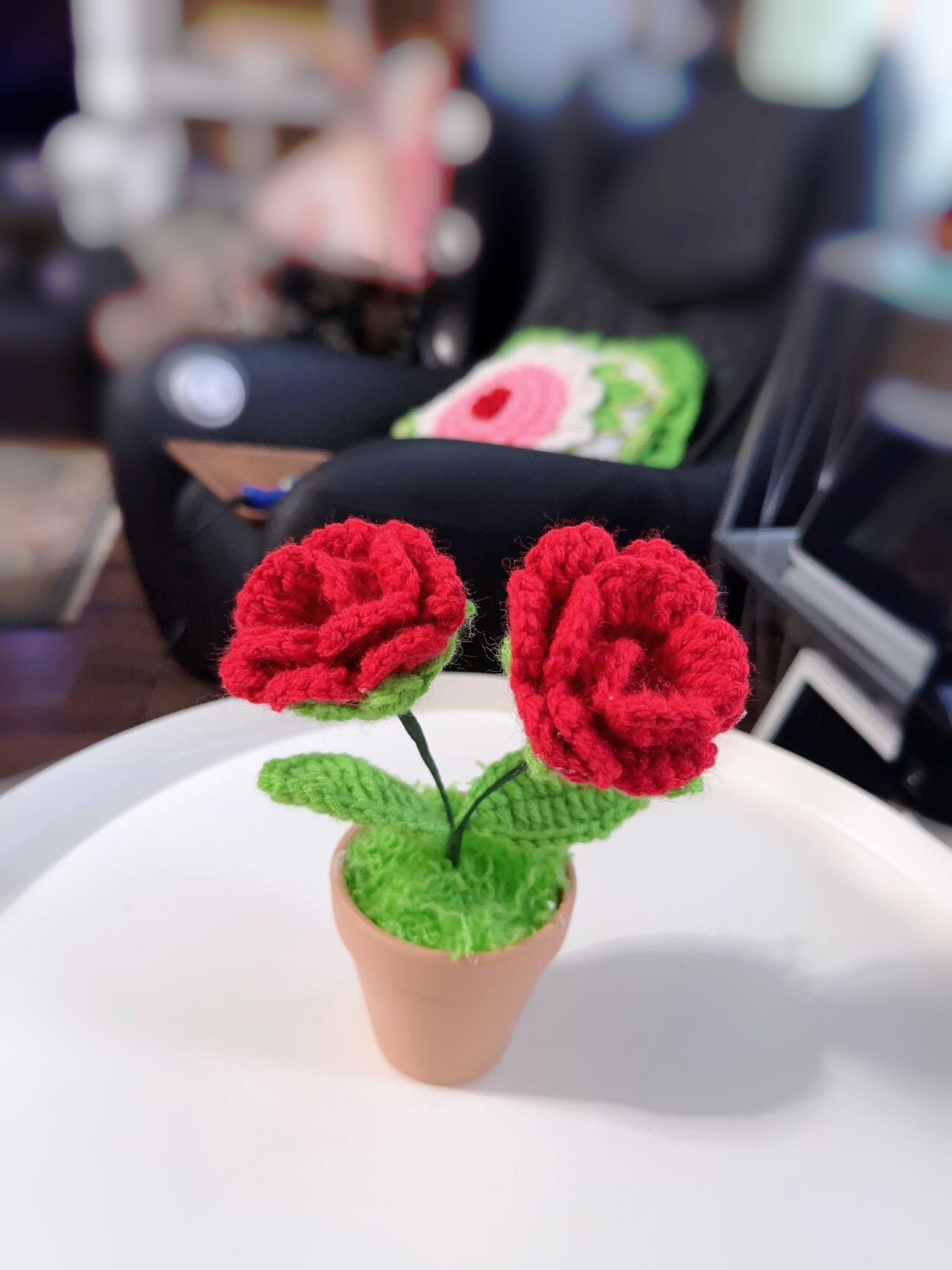 Mini Crochet Flower Pot,hand Made,personalized Gift ,home Decoration ...
