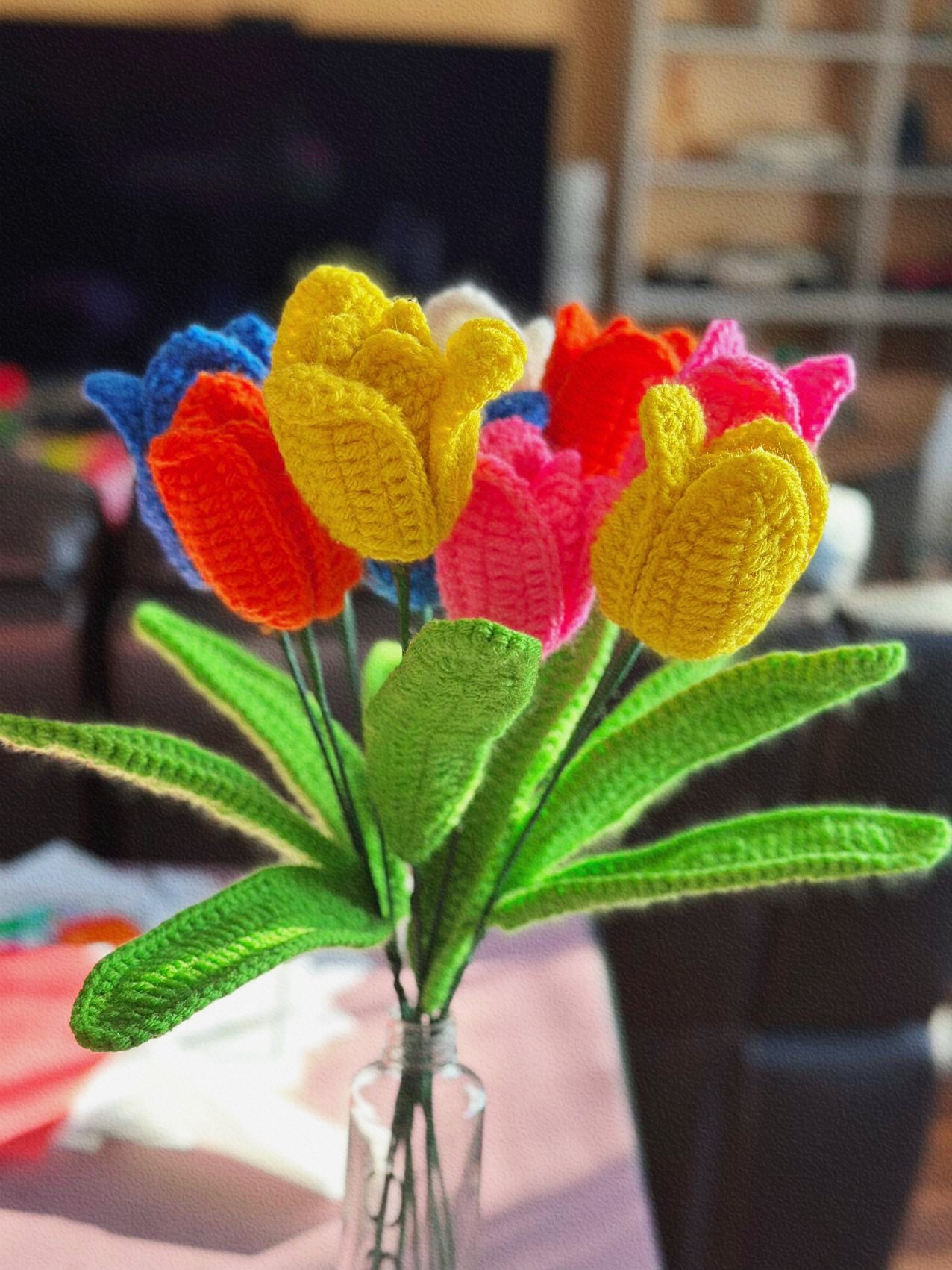 Single Crochet Tulips Flower | Handmade Crocheted Flowers - Etsy