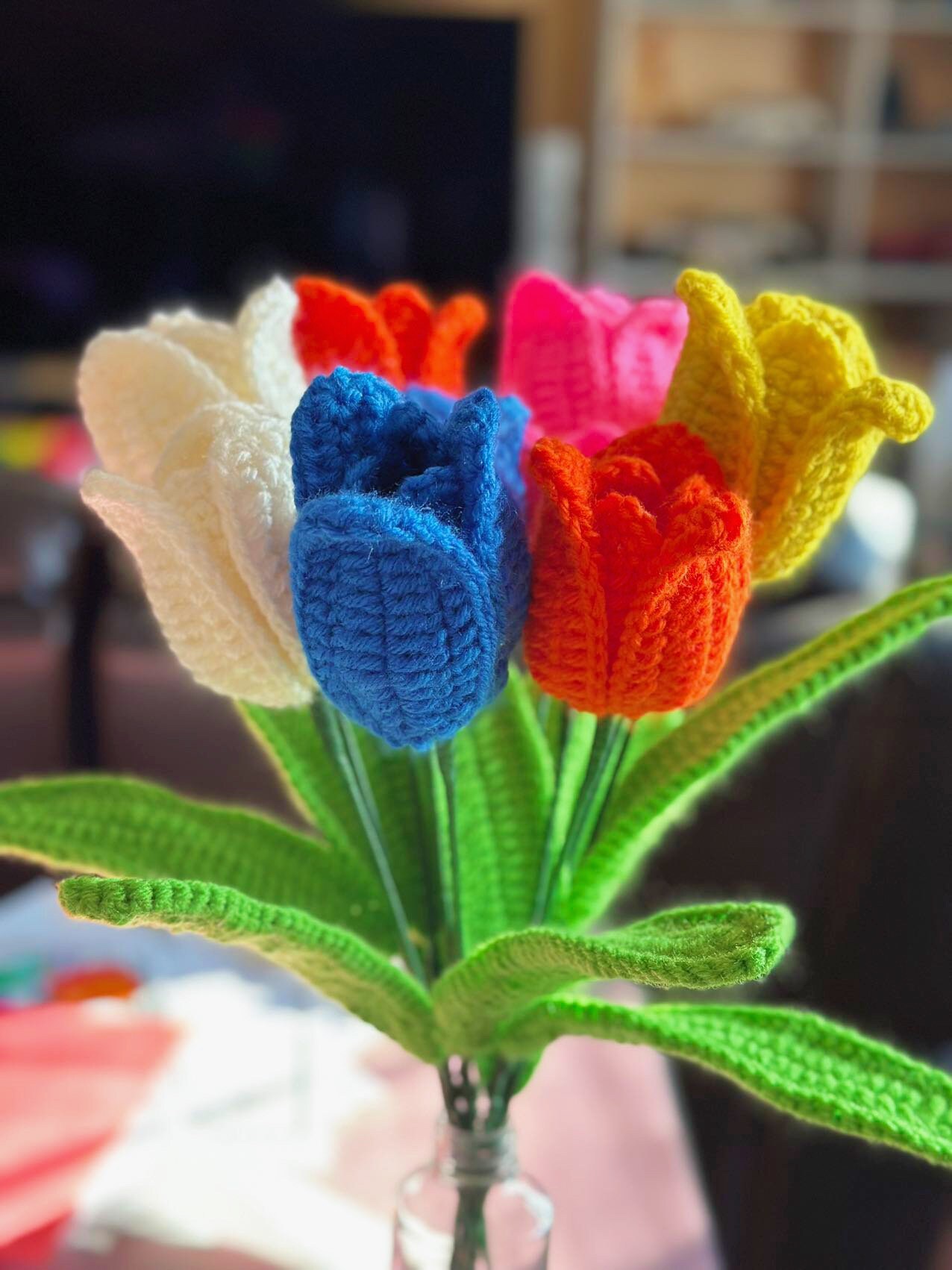 Single Crochet Tulips Flower | Handmade Crocheted Flowers - Etsy