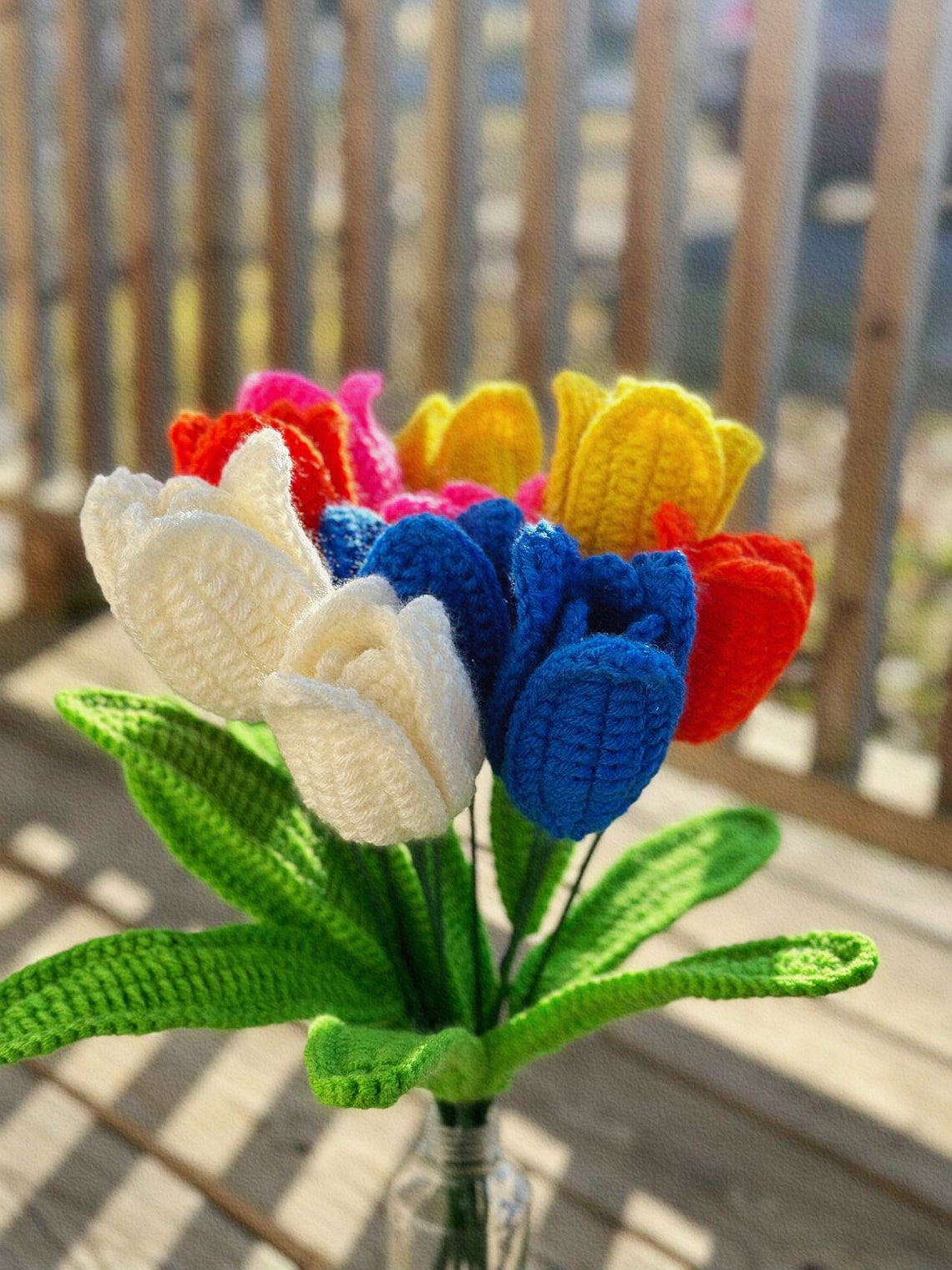 Single Crochet Tulips Flower | Handmade Crocheted Flowers - Etsy