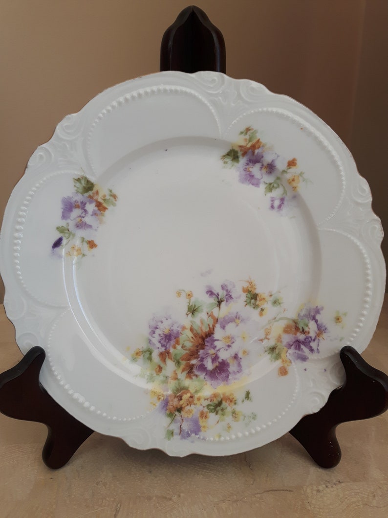Vintage China Plate Collectible China Plate Purple and - Etsy