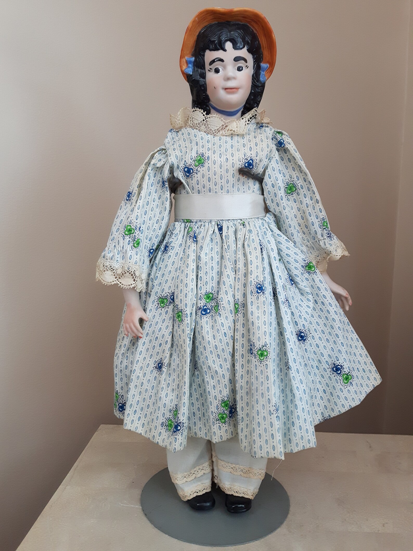 Porcelain and Cloth Display Doll, 1970s Hand Made Porcelain Doll - Etsy