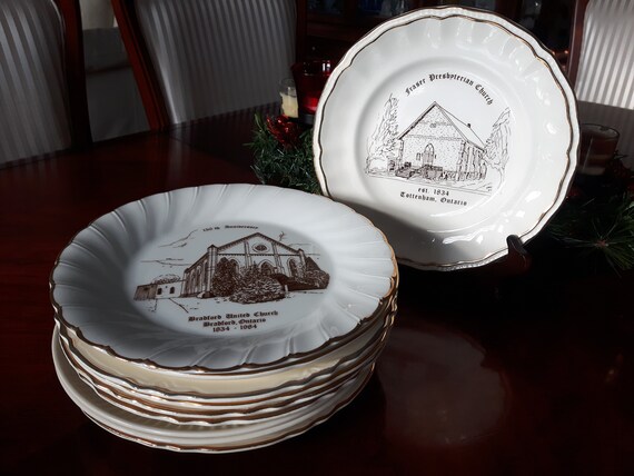 Set of 10 Commemorative Church Plates Commemorative Plates - Etsy