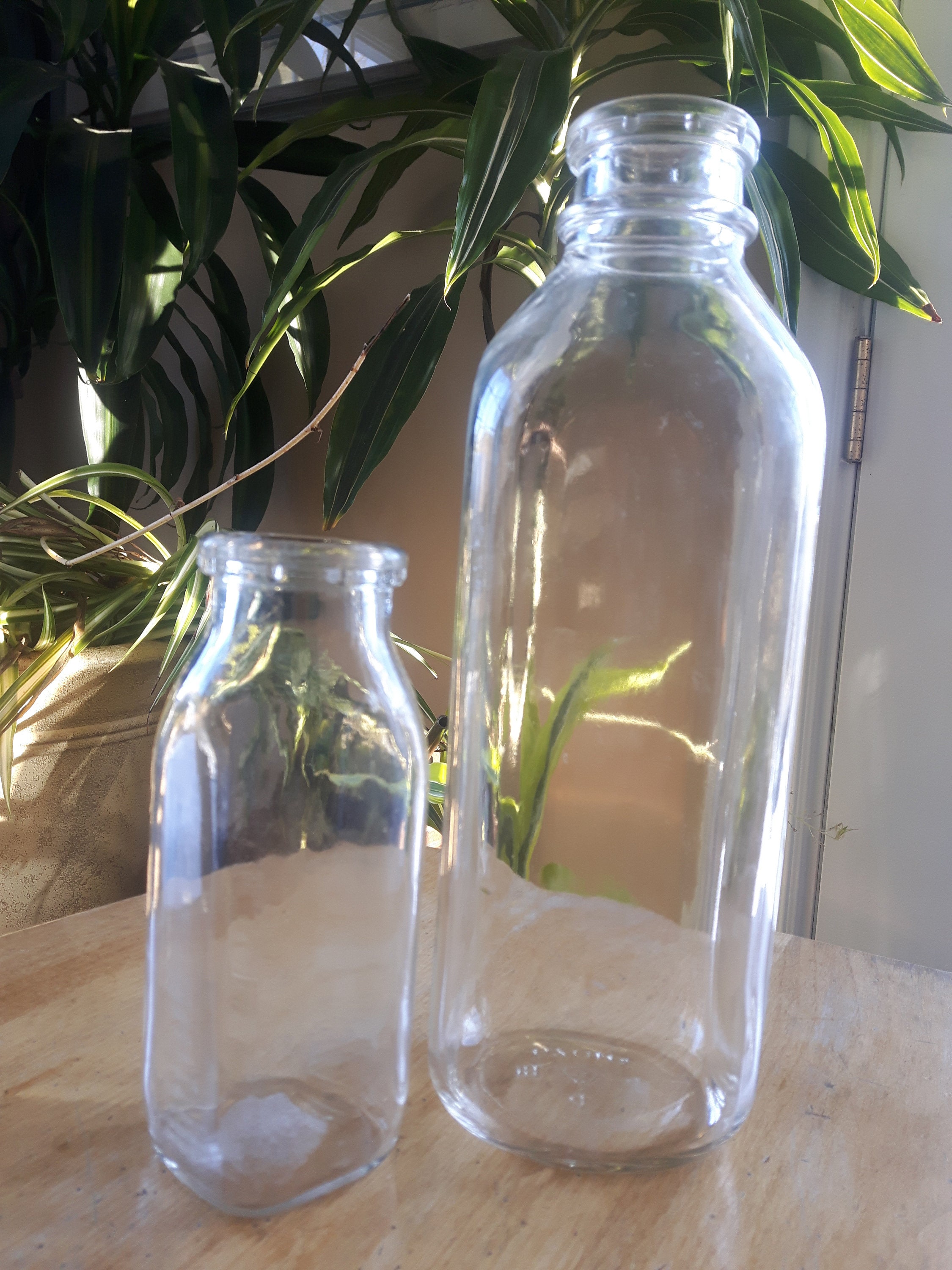 Vintage Square Milk Bottles Canadian Square Glass Milk - Etsy Canada
