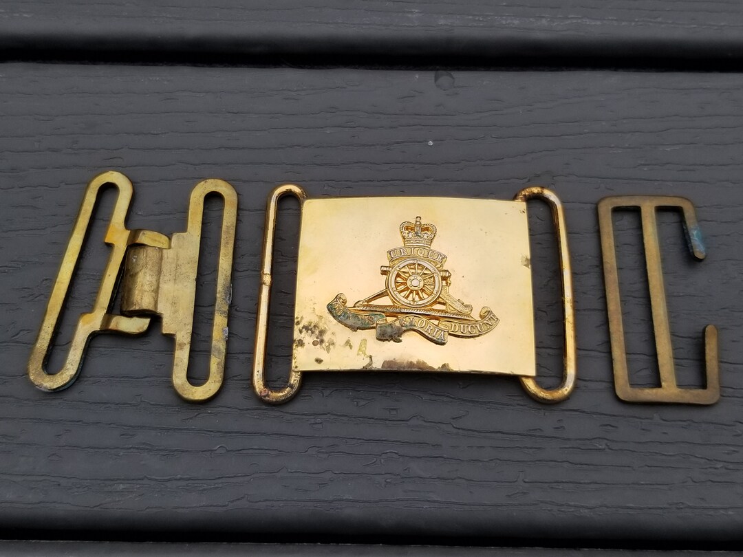 Vintage Canadian Military Uniform Belt Buckles, J.R. Gaunt Montreal ...