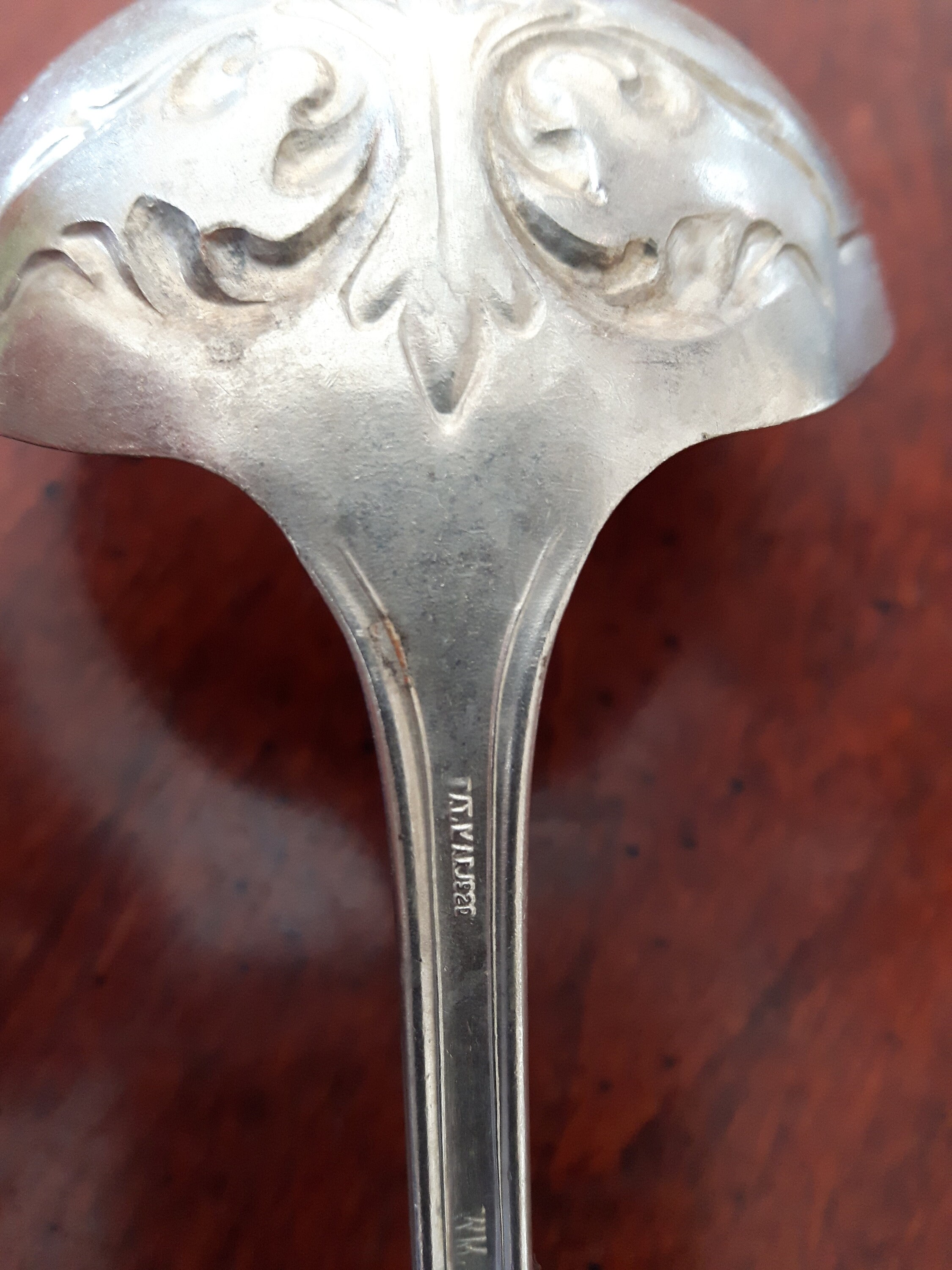 Antique Wm A. Rogers Nickel Silver Patent Mark 1920 Solid Piece Gravy ...