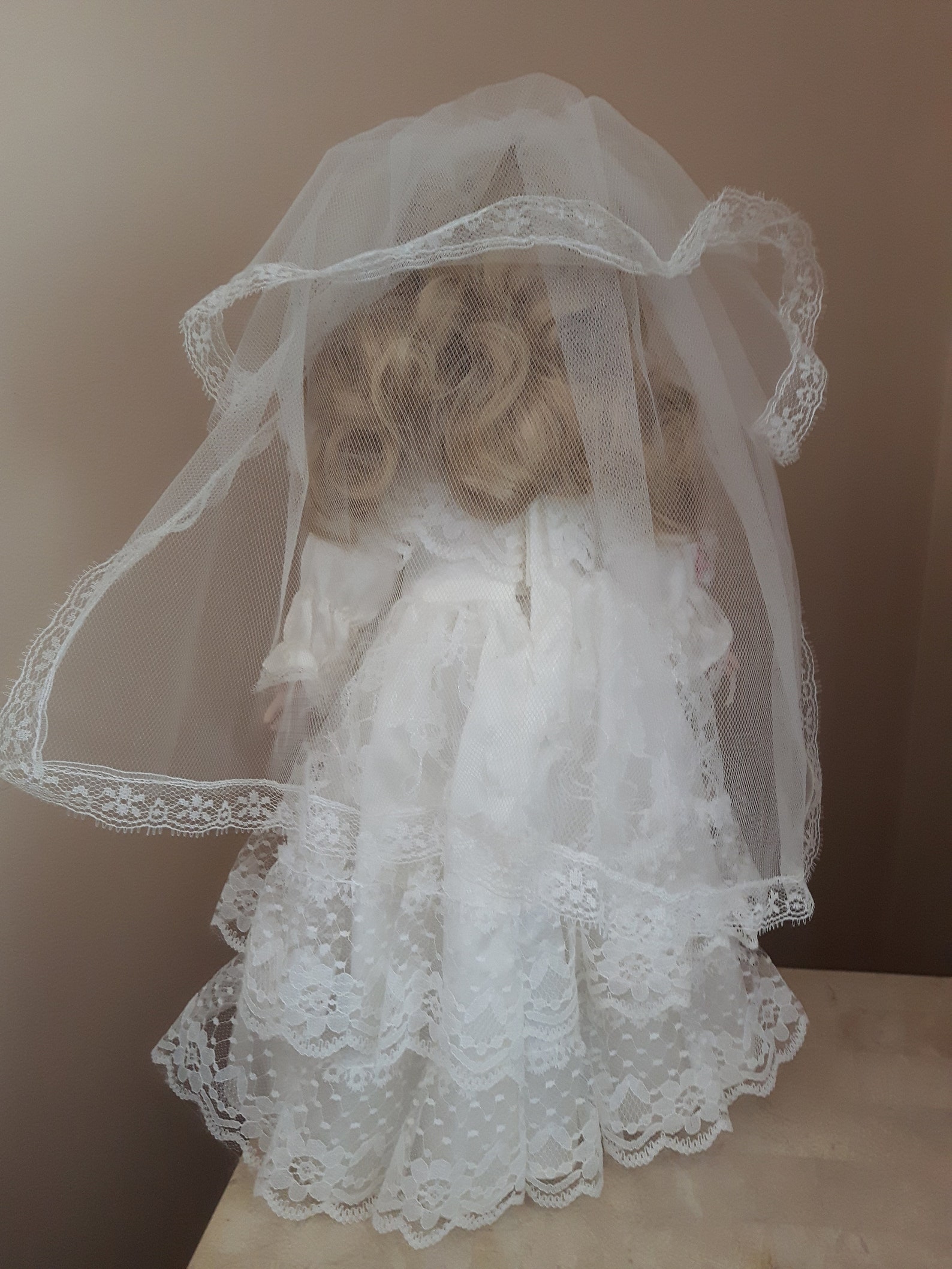 Porcelain Wedding Doll Display Doll in Wedding Gown | Etsy