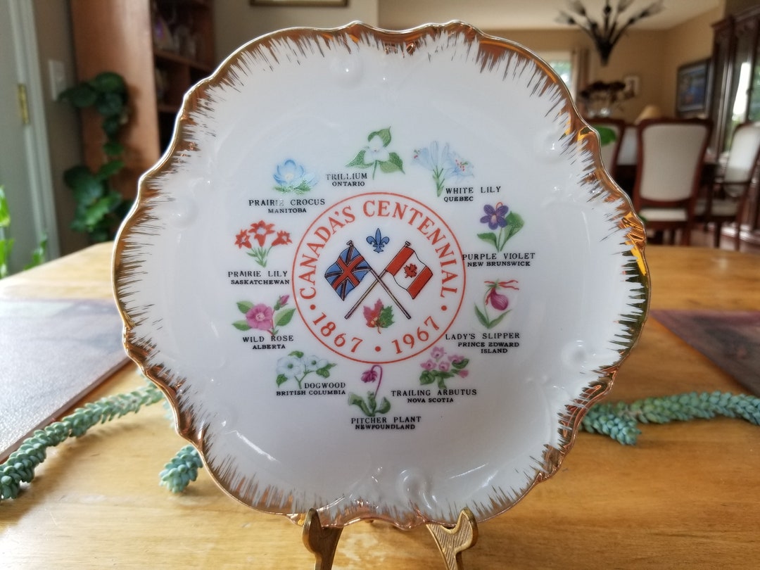 Canada Centennial Celebration Plate, Canadian Centennial 1867 to 1967 ...