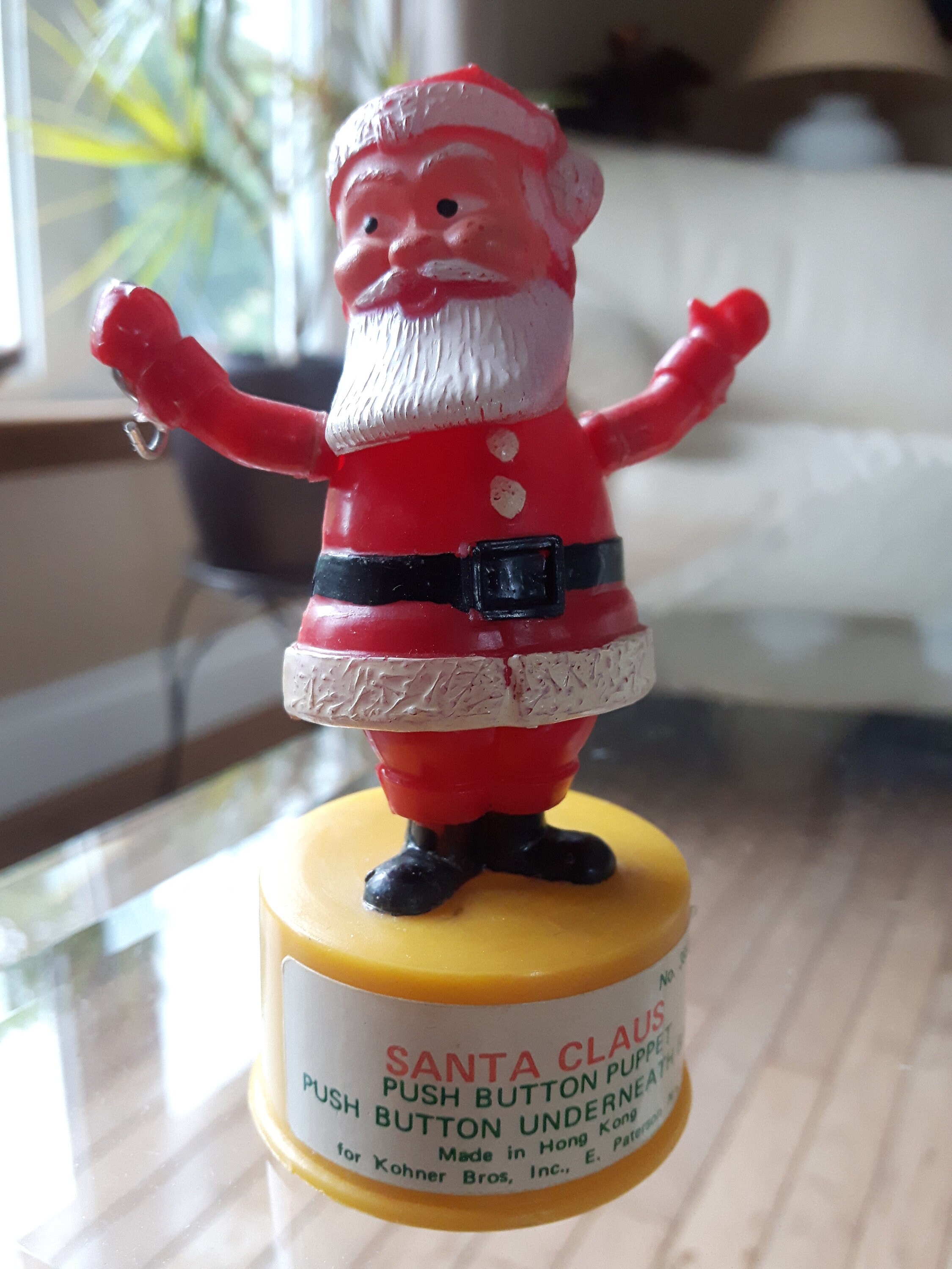 Vintage Push Button Puppet Toys Santa Claus Push Button Toy - Etsy