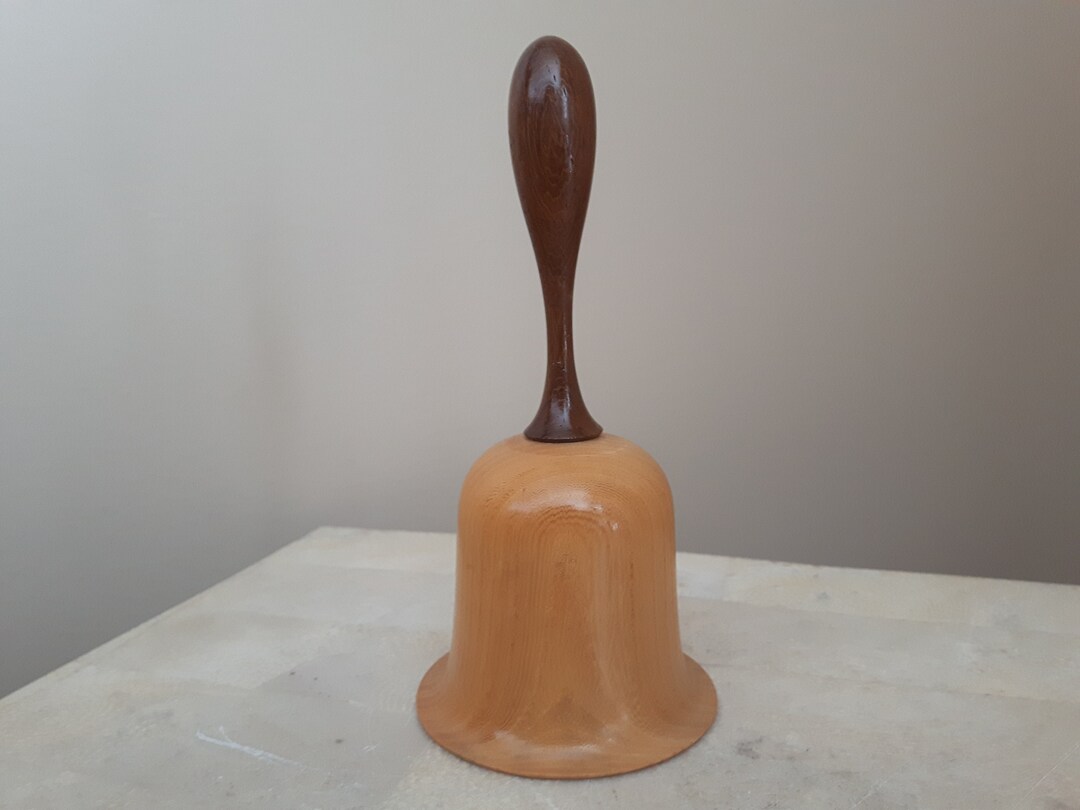 Vintage Hand Turned Wood Bell, Hand Made Bell - Etsy