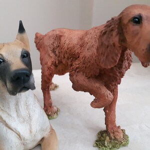 Vintage Castagna Resin Dog Figurines, Dog Sculptures by Castagna, Irish ...