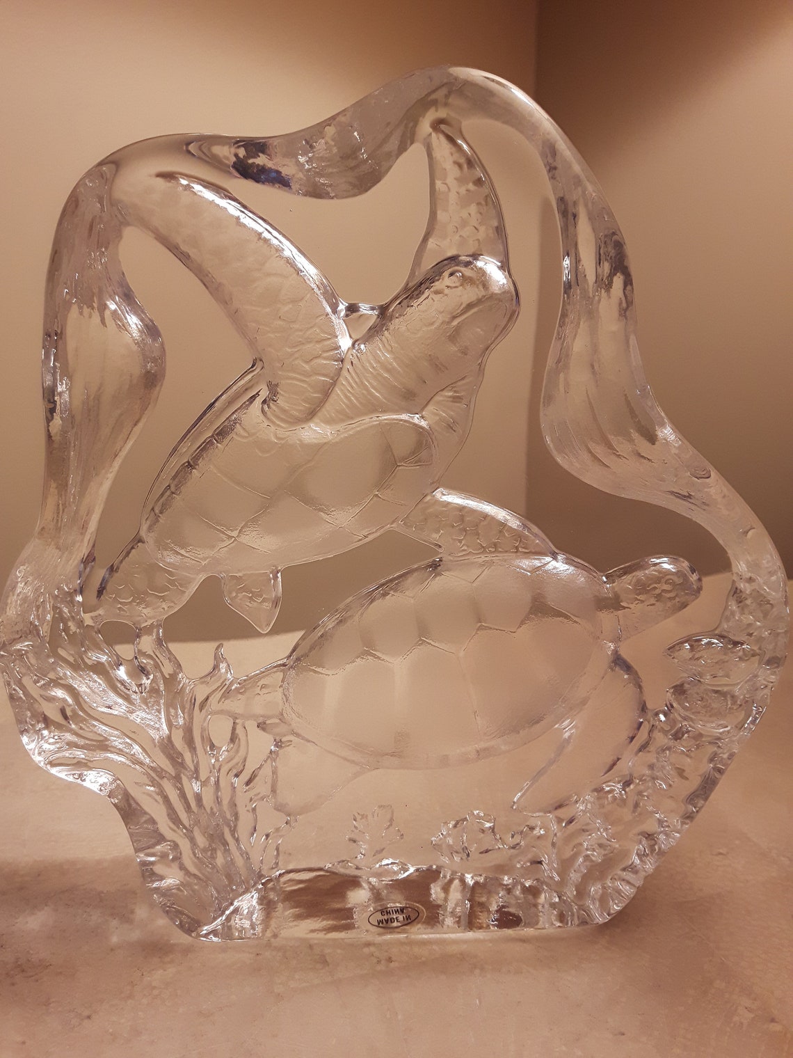 Etched Glass Paperweights Sea Turtle Glass Paperweight | Etsy