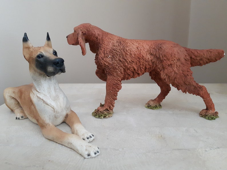 Vintage Castagna Resin Dog Figurines Dog Sculptures by | Etsy