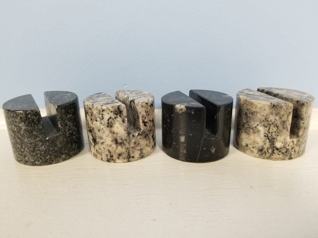 Hand Made Polished Stone Business Card Holder, Stone Cell Phone Holder ...