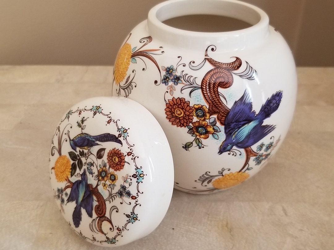 Vintage Sadler Porcelain Ginger Jar, Sadler Ginger Jar With Bluebirds ...
