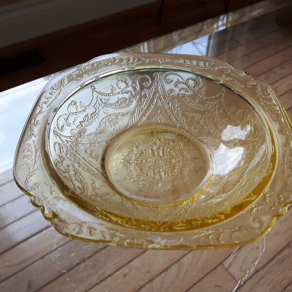 Madrid Pattern Amber Depression Federal Glass - Etsy