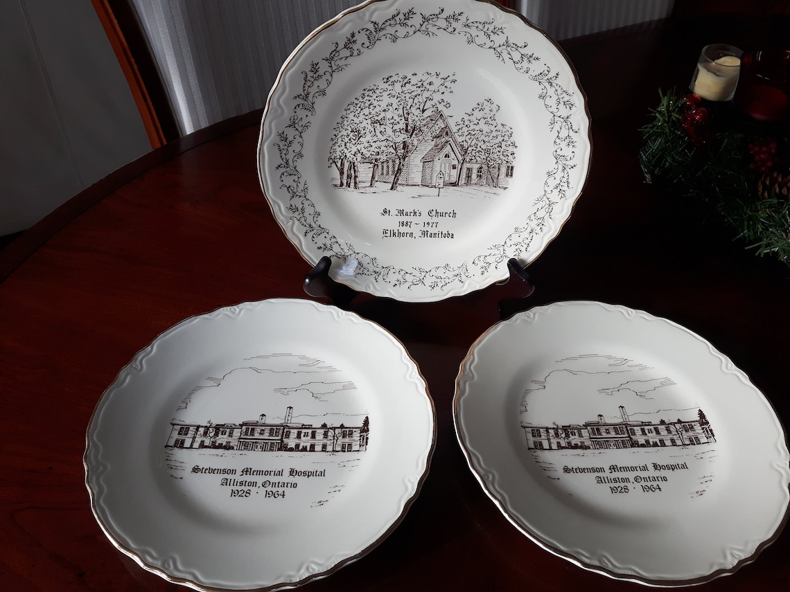 Set of 10 Commemorative Church Plates Commemorative Plates - Etsy