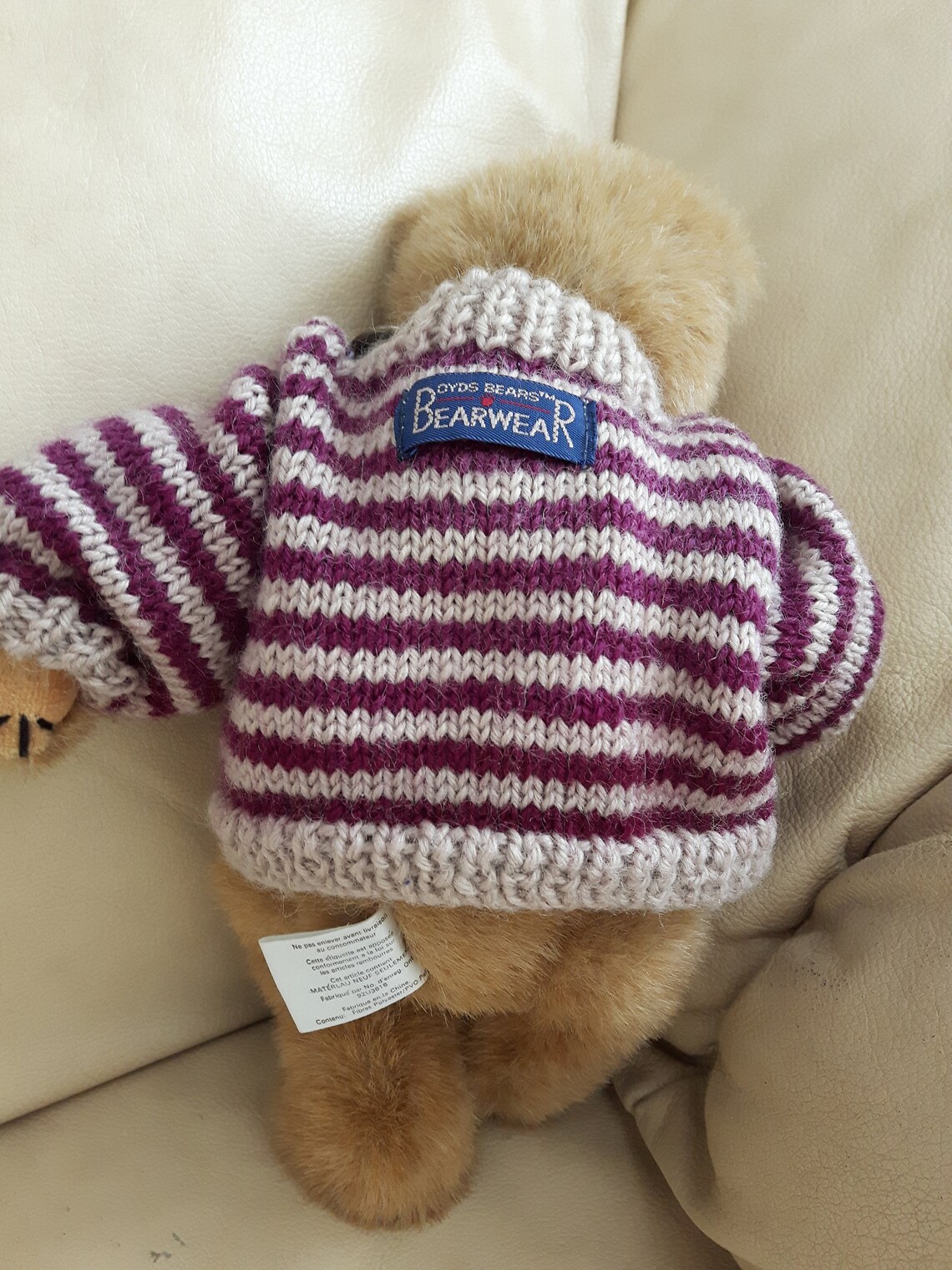 Stuffed Bear in Boyds Bear Winter Sweater Vintage Stuffie | Etsy