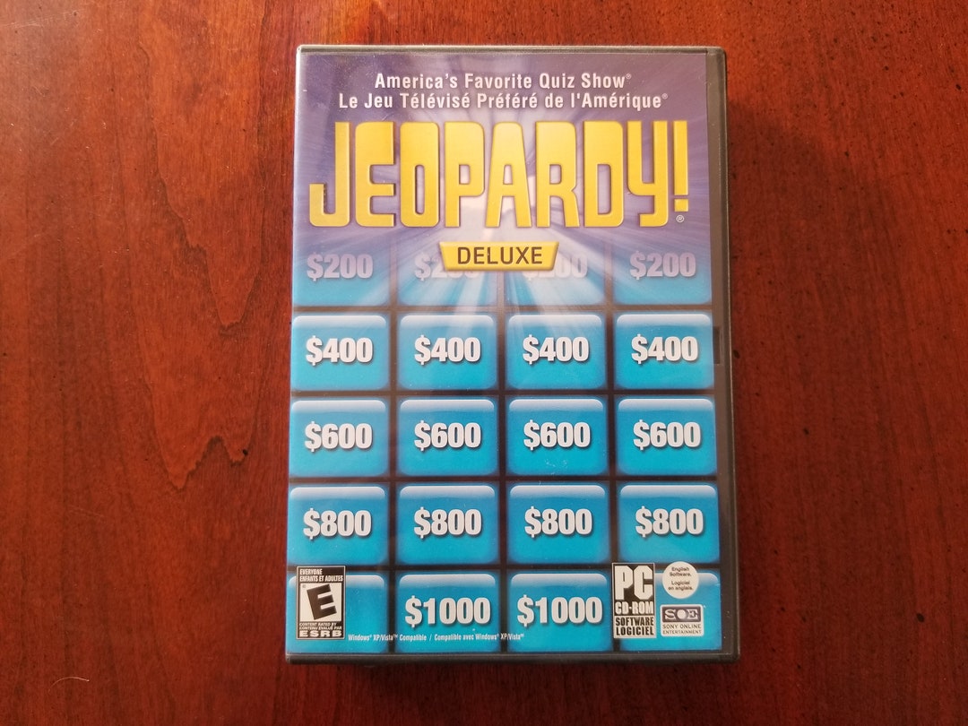 Jeopardy Deluxe PC CD-ROM Game, Sony Online Entertainment Jeopardy Game ...