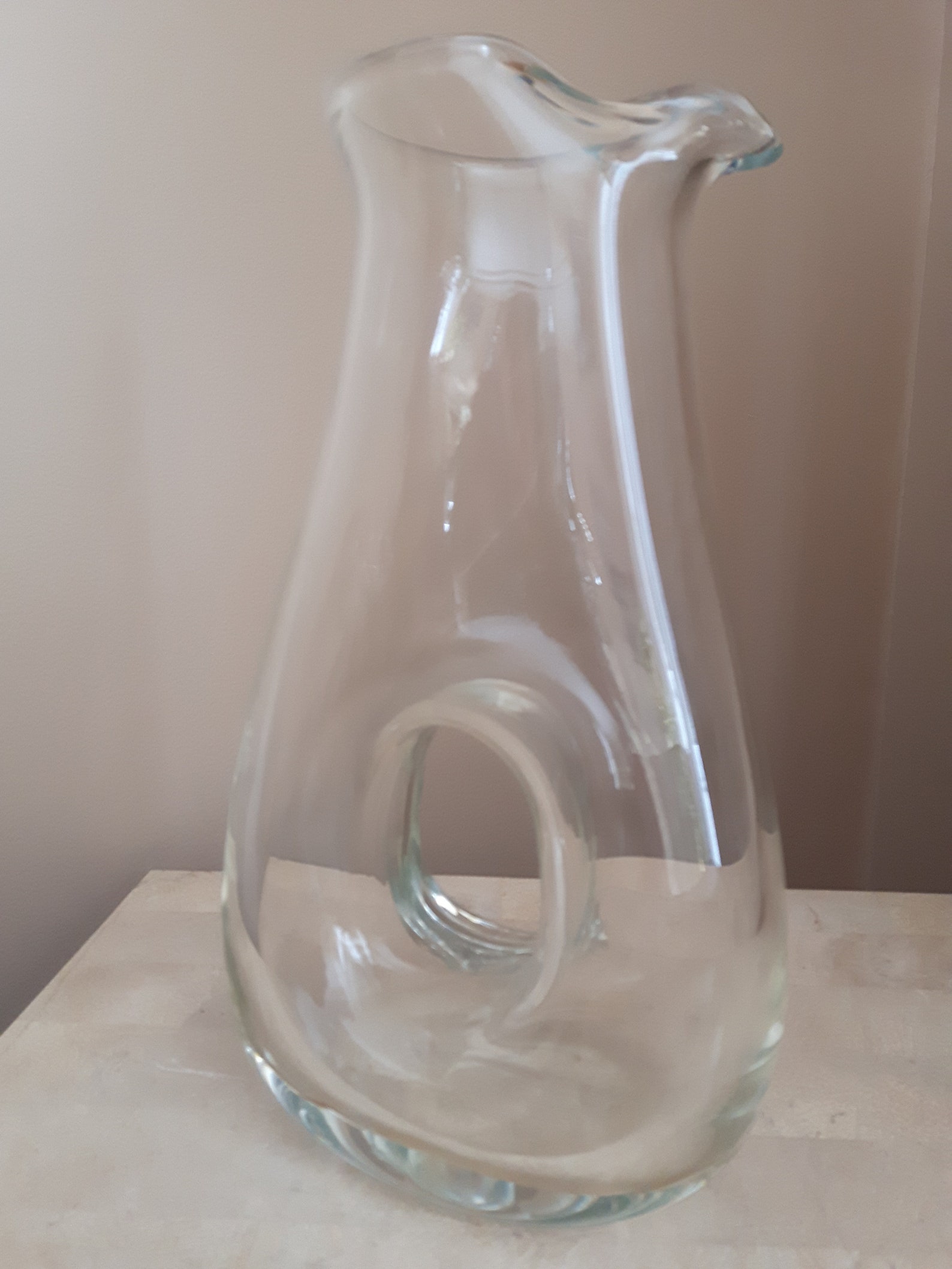 Vintage Tarnow Hand Blown Heavy Glass Decanter With Centre Hole ...
