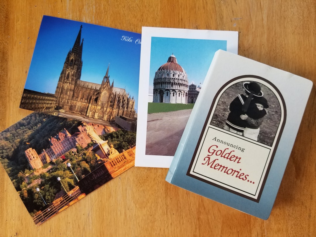 Photo Booklet of Travel Postcards, Postcard Collection From European ...