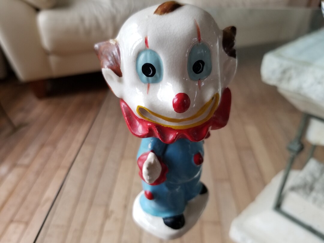 Vintage Bobble Head Nodder Clown Figurine, Clown Nodder Made in Japan ...
