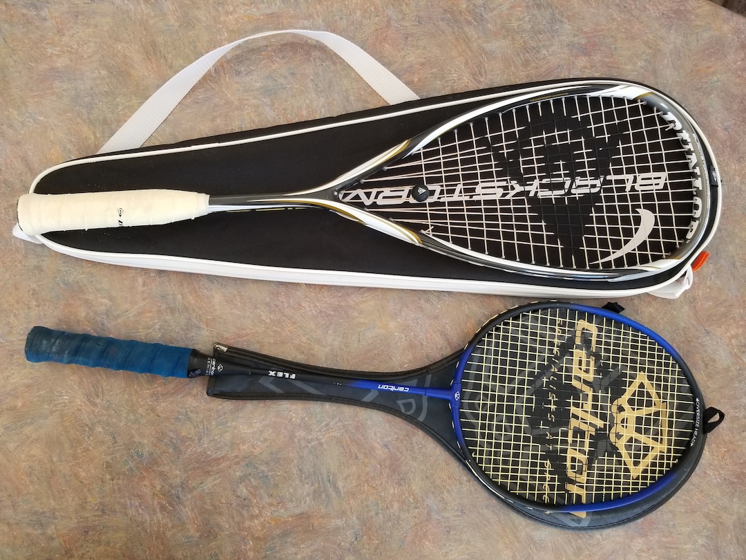 Vintage Racquets, Carlton Flex Badminton Racquet With Cover, Dunlop ...