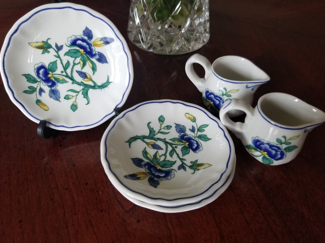Antique Villeroy & Boch Miniature Dishes: Porcelain Cream Pitcher, Doll ...