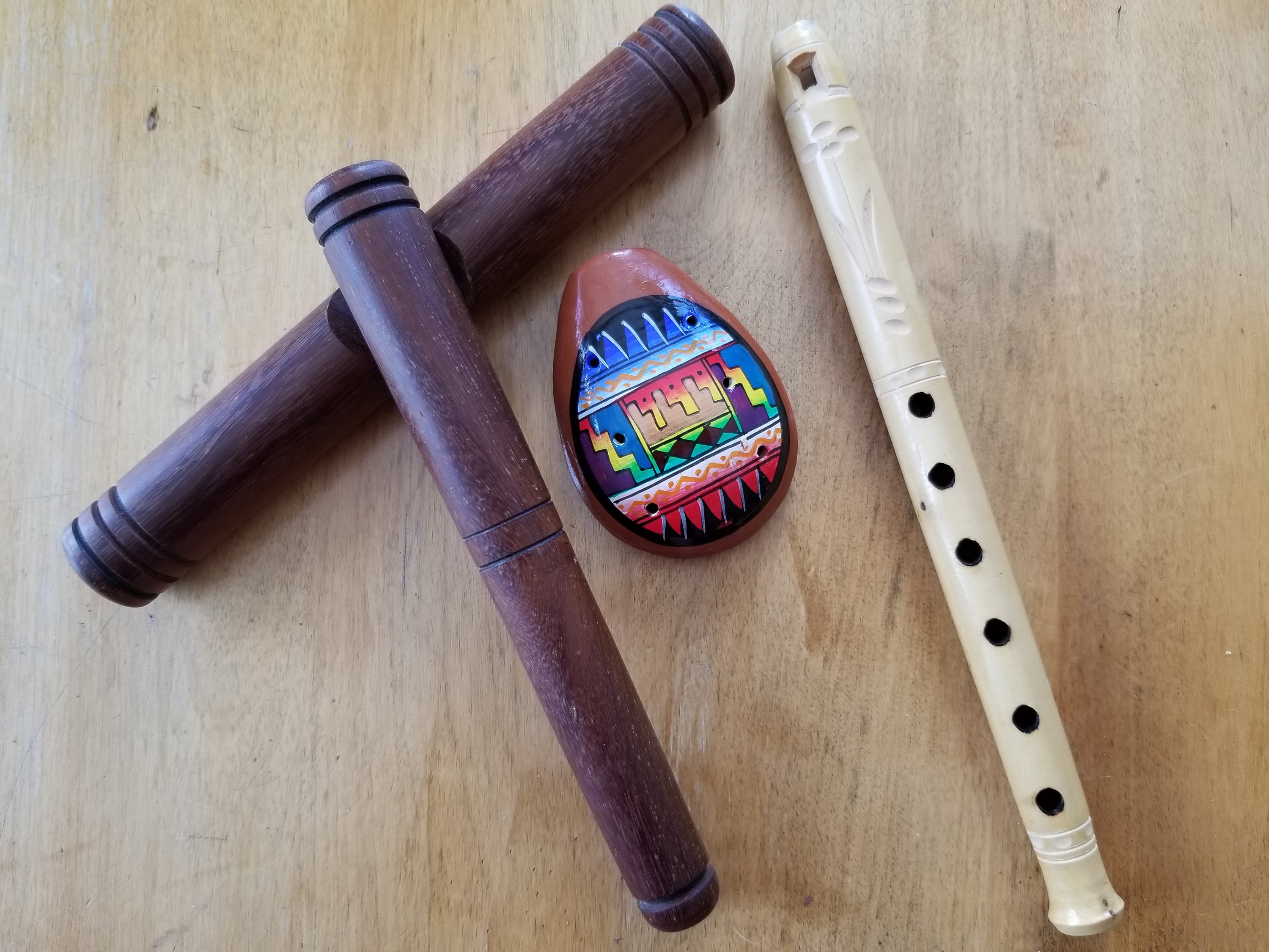 Hand Carved Wooden Flute