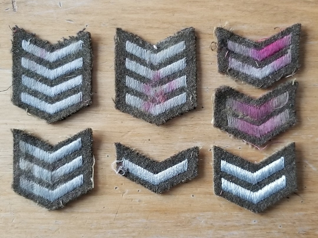 Vintage Canadian Military Service Chevrons, Cloth Service Chevrons ...