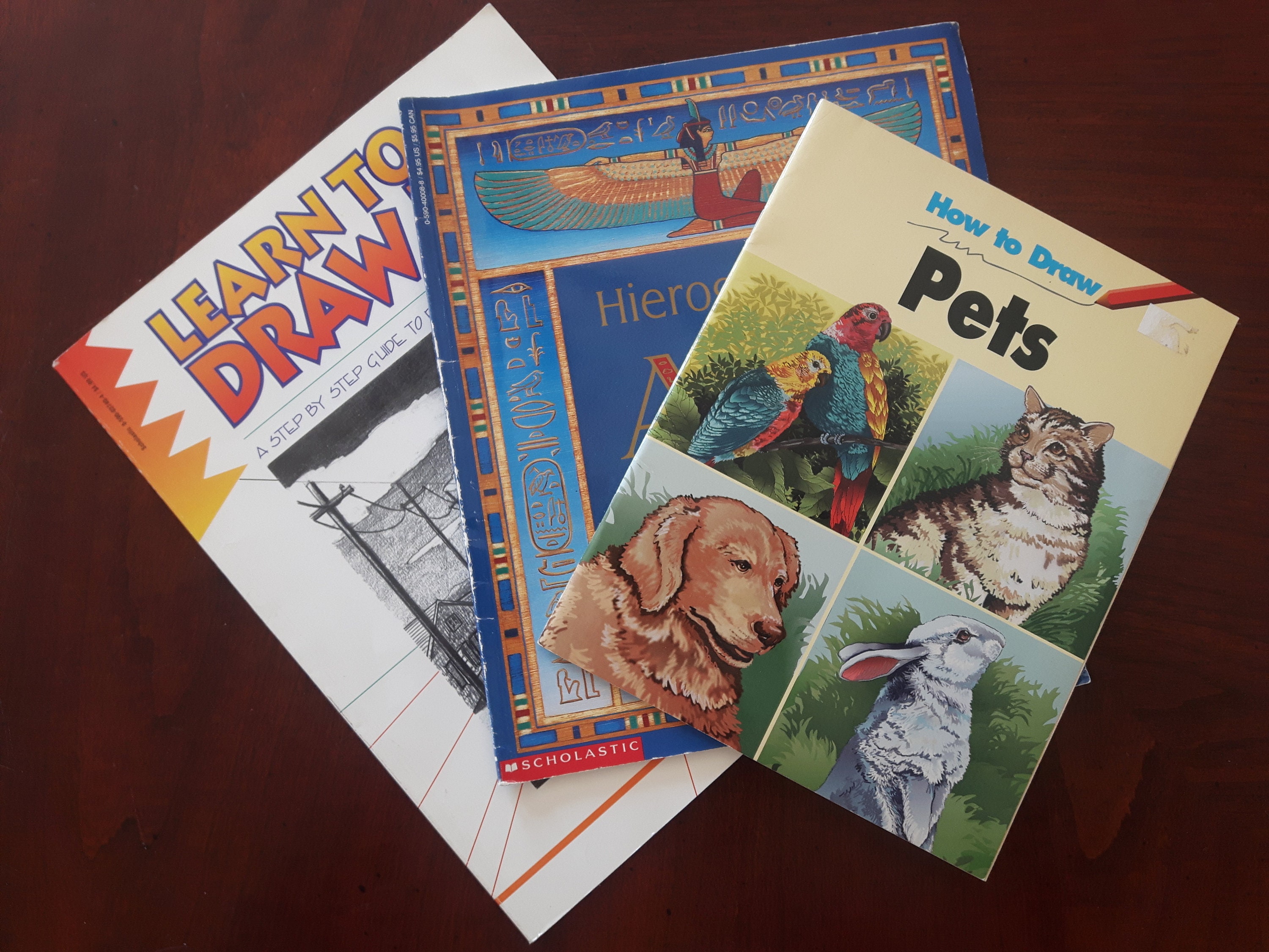 Set of 3 Vintage Drawing Books Scholastic Learn to Draw | Etsy
