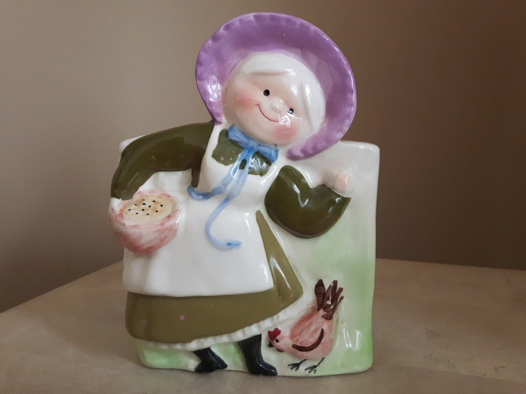Vintage Ceramic Planter Nippon Yoko Boeki, Farmer's Wife Ceramic Plant ...