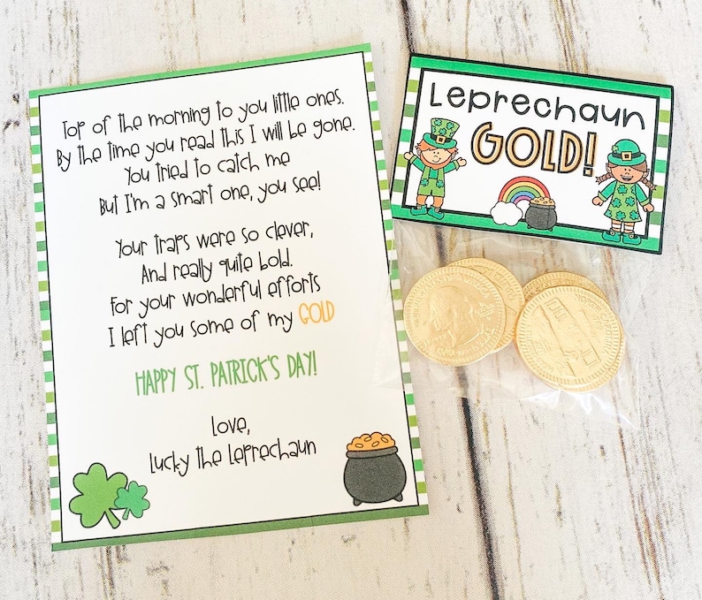 Leprechaun Letter and Gift Tags - Etsy